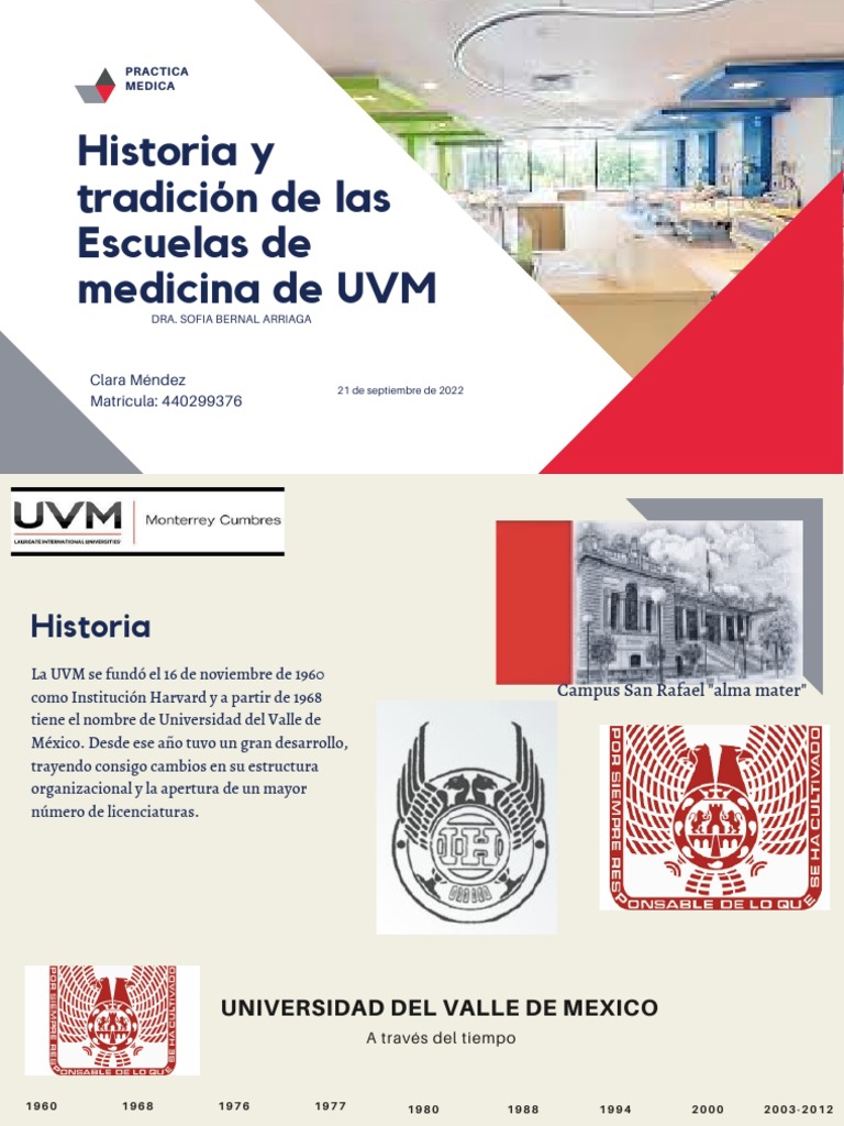 Historia y Tradición de Las Escuelas de Medicina UVM | PDF | Medicina