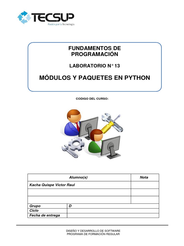 Lab 13 - Módulos y Paquetes en Python | PDF | Python (lenguaje de ...