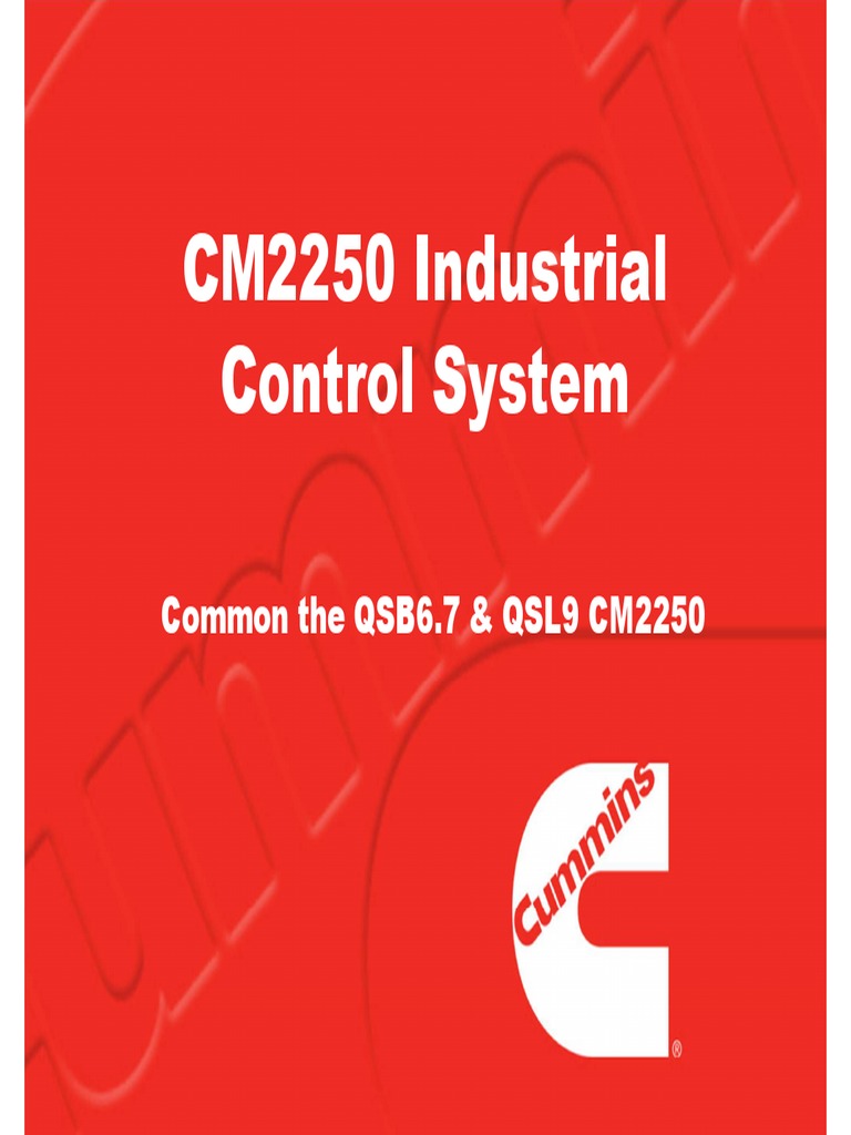 QSB QSL CM2250 - Control System | PDF | Throttle | Diesel Engine