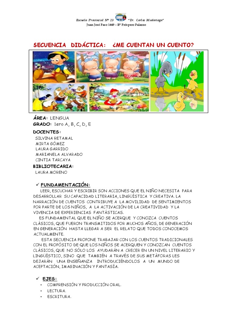 Secuencia Cuentos Tradicionales | PDF | Blanco como la nieve ...