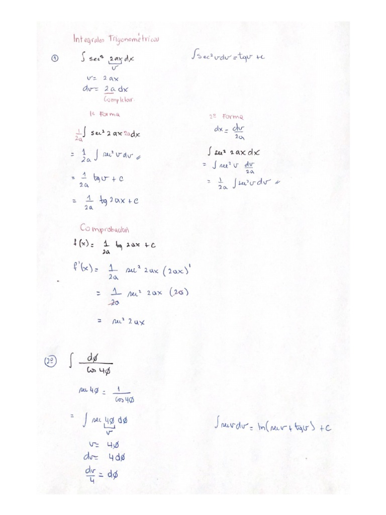 Integrales Trigonometricas | PDF