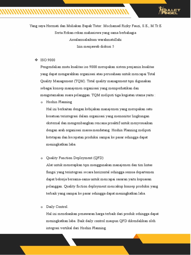 Jawaban Diskusi 5 Pengantar Bisnis | PDF