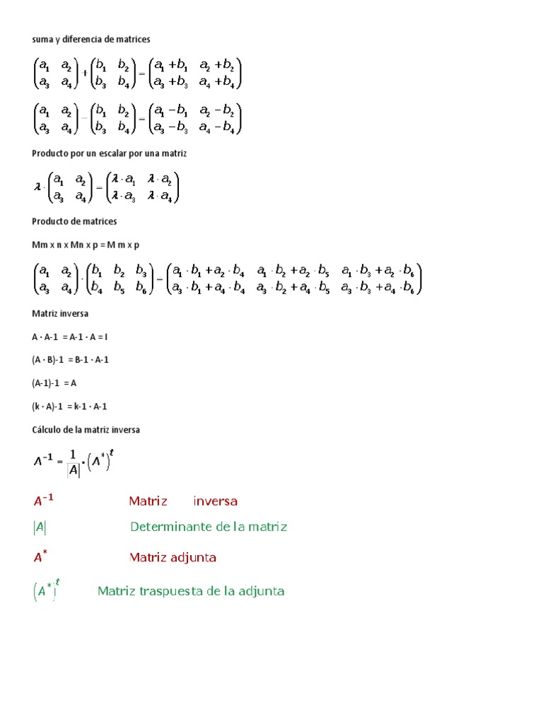 Suma y Resta de Matrices | PDF | Métodos y materiales de enseñanza