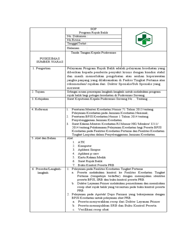 Program Rujuk Balik | PDF