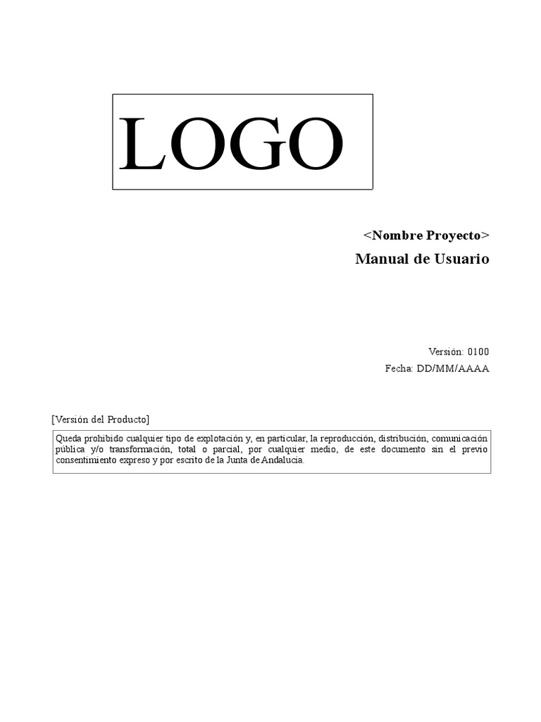 04 4 Plantilla Manual de Usuario Proyecto | PDF | Software | Gestión de ...