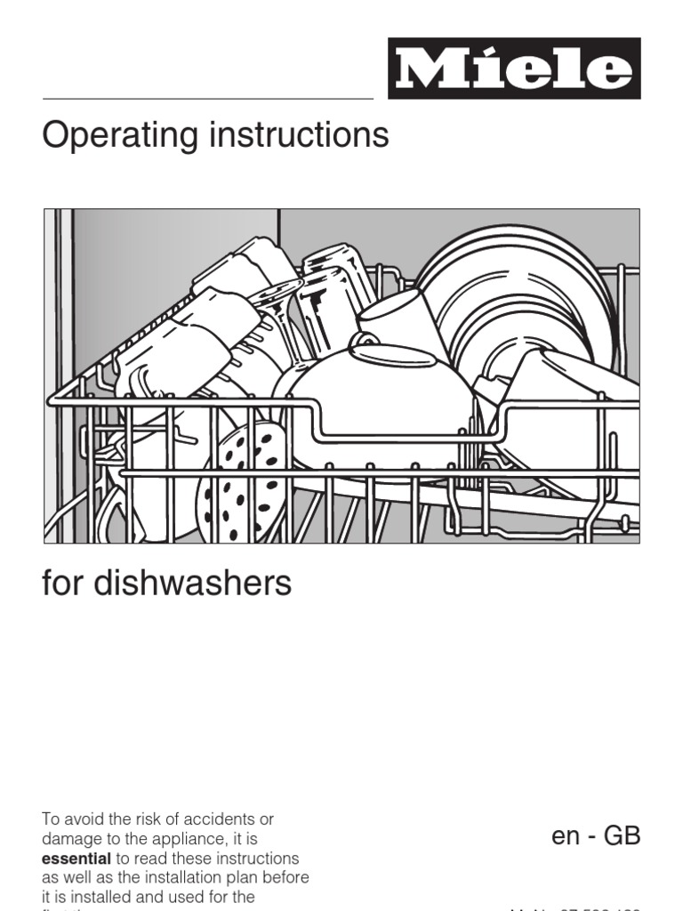 Miele Dishwasher Manual | PDF | Dishwasher | Ac Power Plugs And Sockets