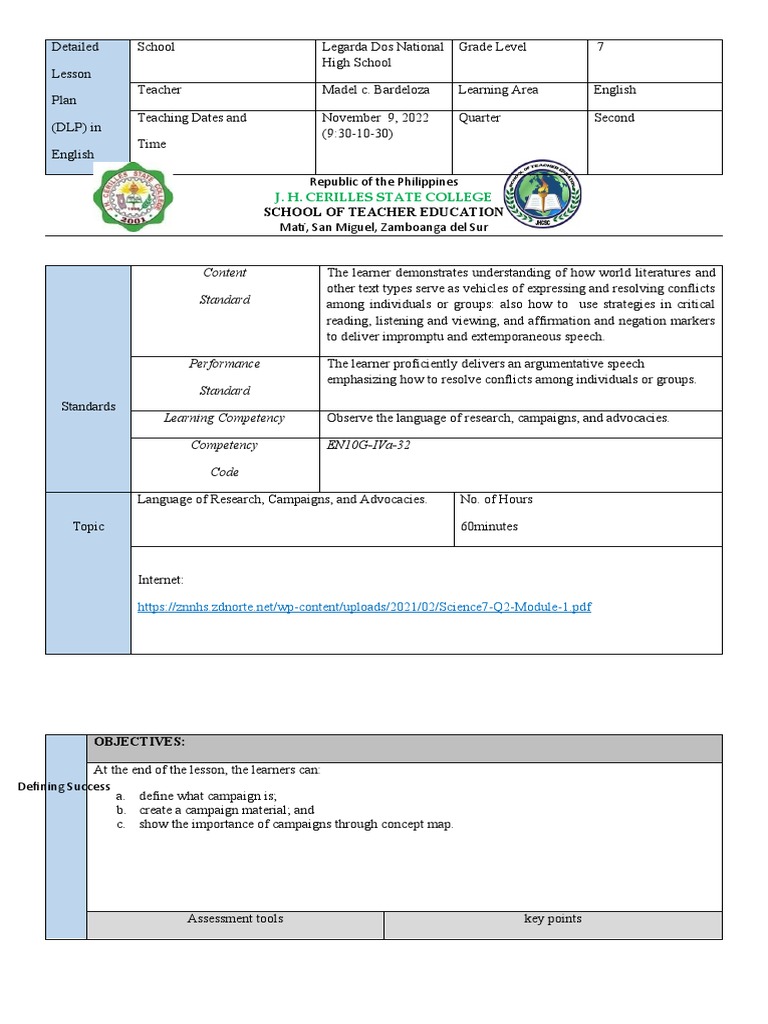 Grade 7 Detailed Lesson Plan Ubas | PDF | Optics | Electromagnetic ...