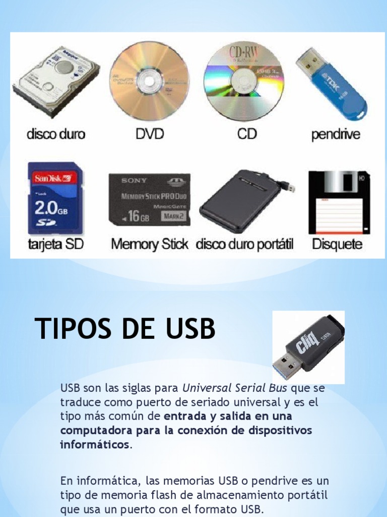 Tipos de Usb | PDF | USB | Memoria USB