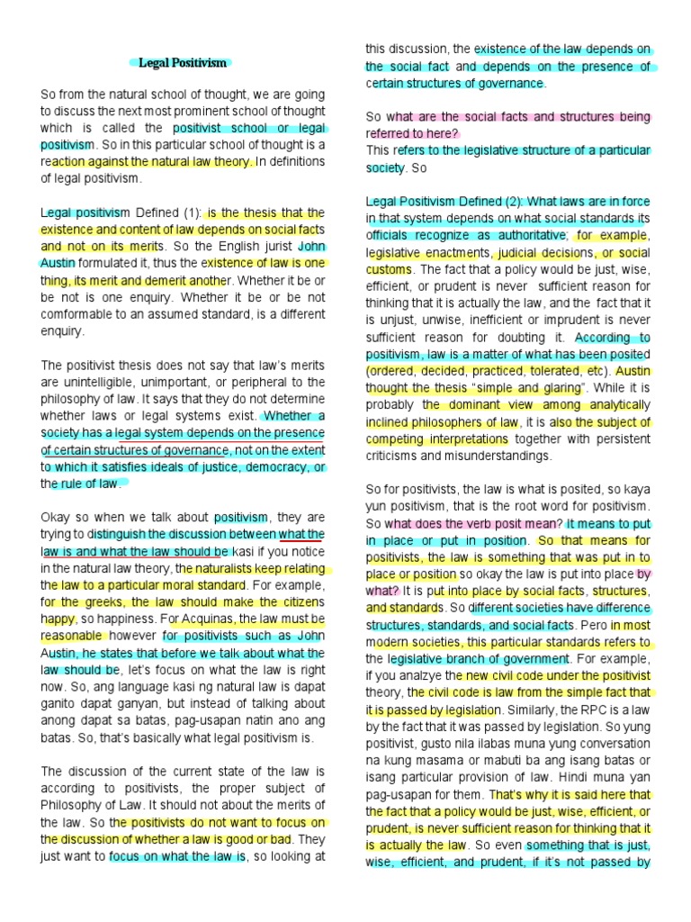 Legal Positivism - Philosophy of Law Atty Arjan | PDF | Jurisprudence ...