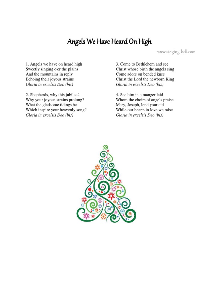 Angels We Have Heard On High Lyrics | PDF