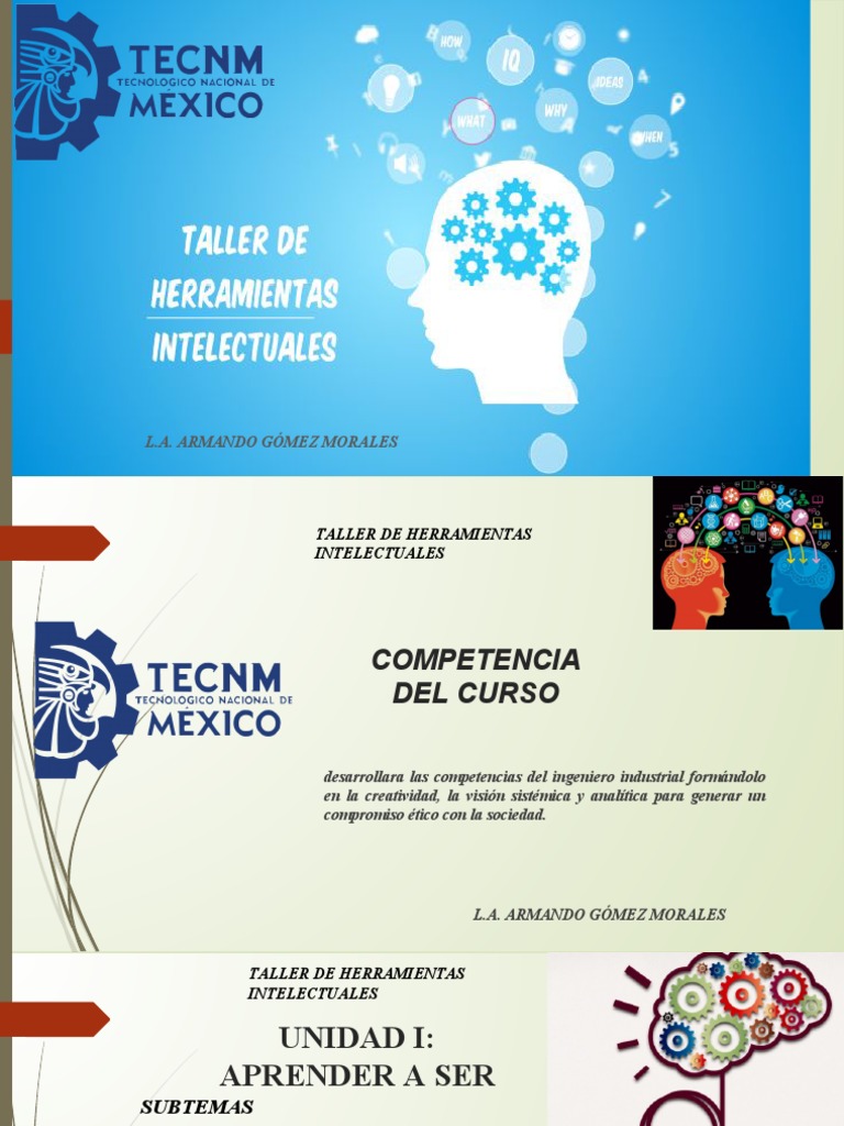 Taller de Herramientas Intelectuales | PDF | Aprendizaje | Pensamiento