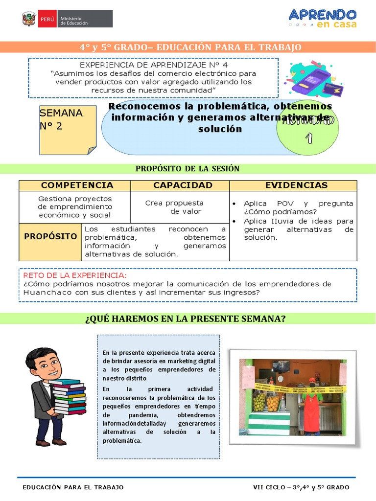 Liceo Trujillo Experiencia De Aprendizaje 4 Act 1 3 4 Y 5