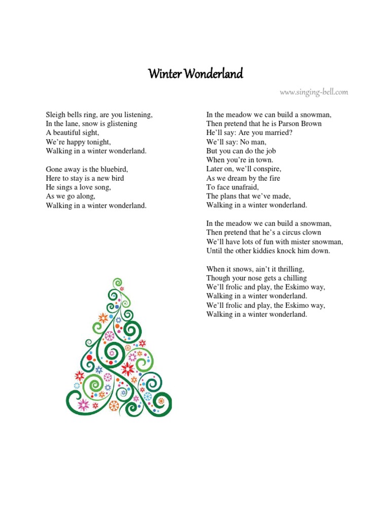 Winter Wonderland Lyrics | PDF