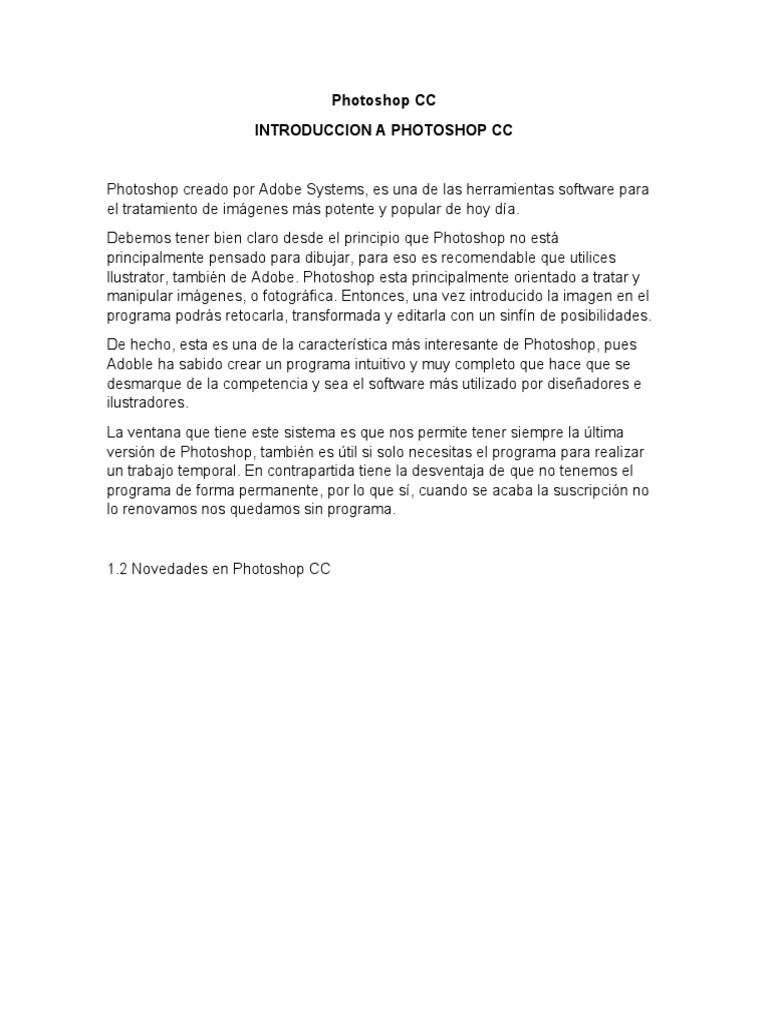 Photoshop CC | PDF | Adobe Photoshop | Programa de computadora