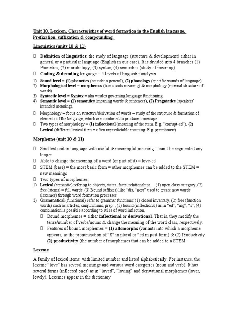 English Word Formation Processes | PDF