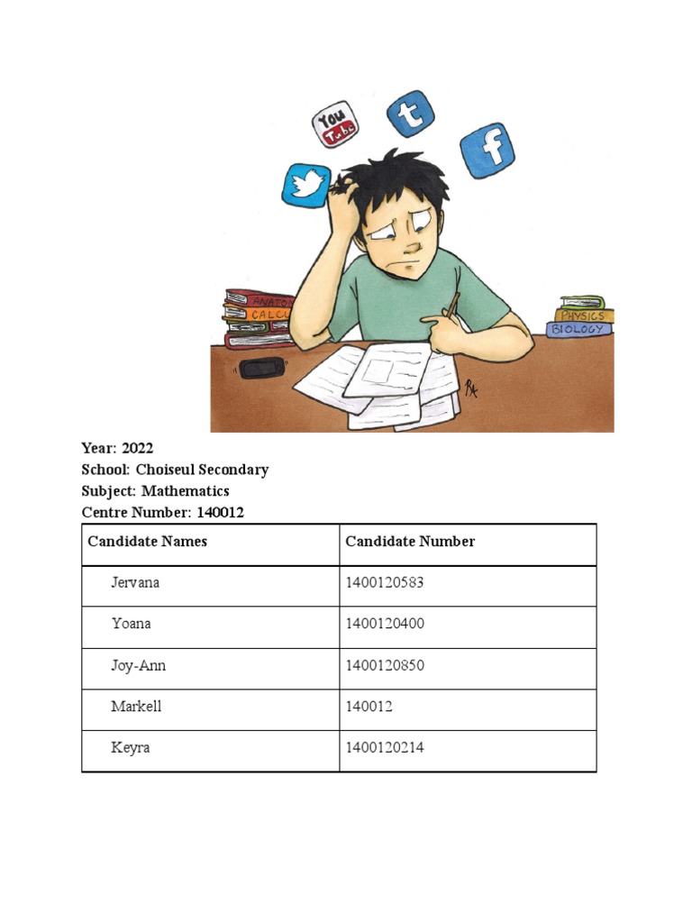 Math SBA | PDF | Social Media | Popular Culture & Media Studies
