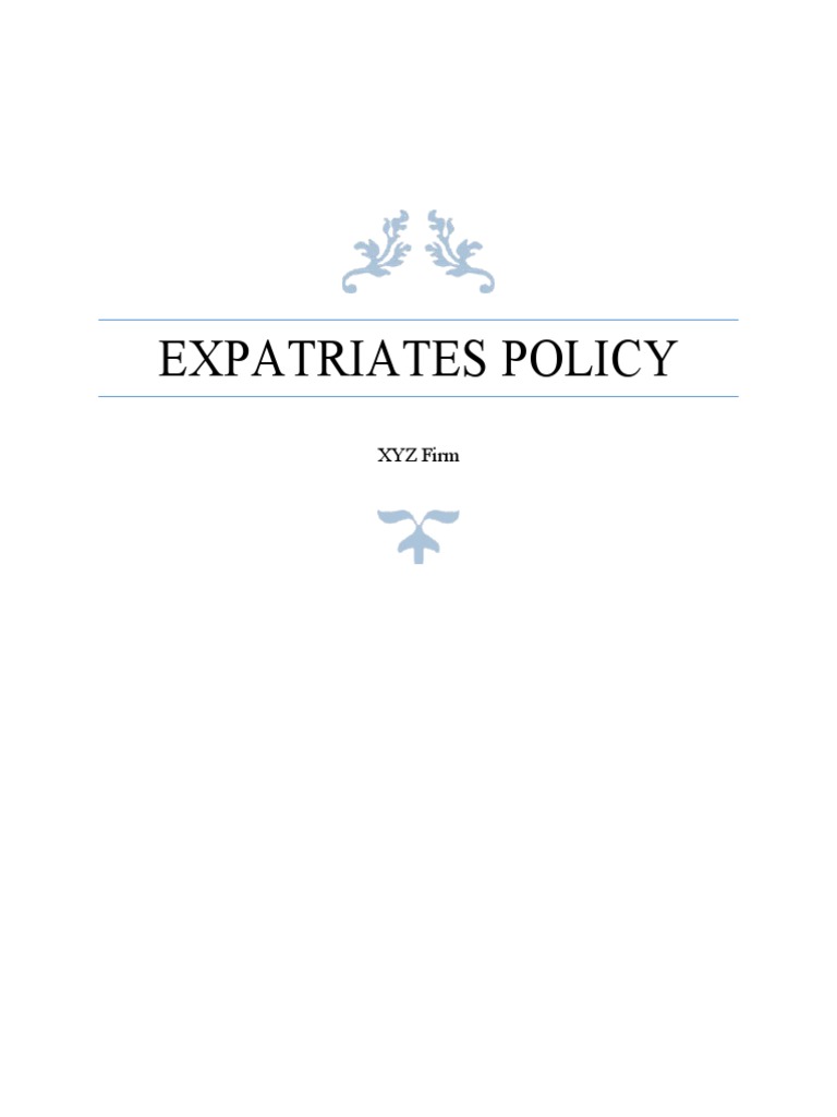 EXPATRIATES Policy A2 | PDF | Employment | Performance Appraisal