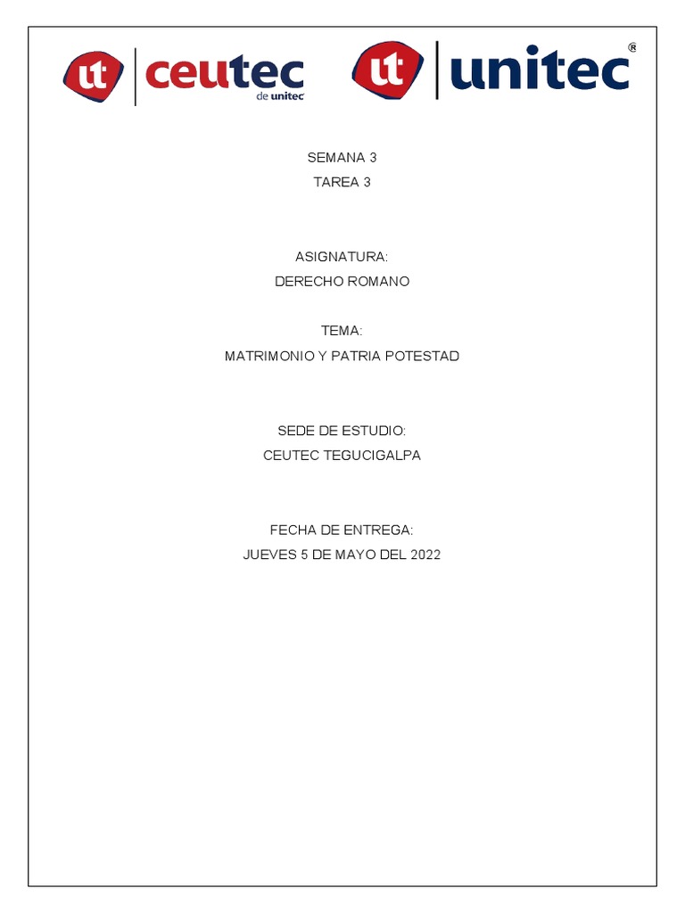 Tarea S3 - RM | PDF | Familia | Matrimonio