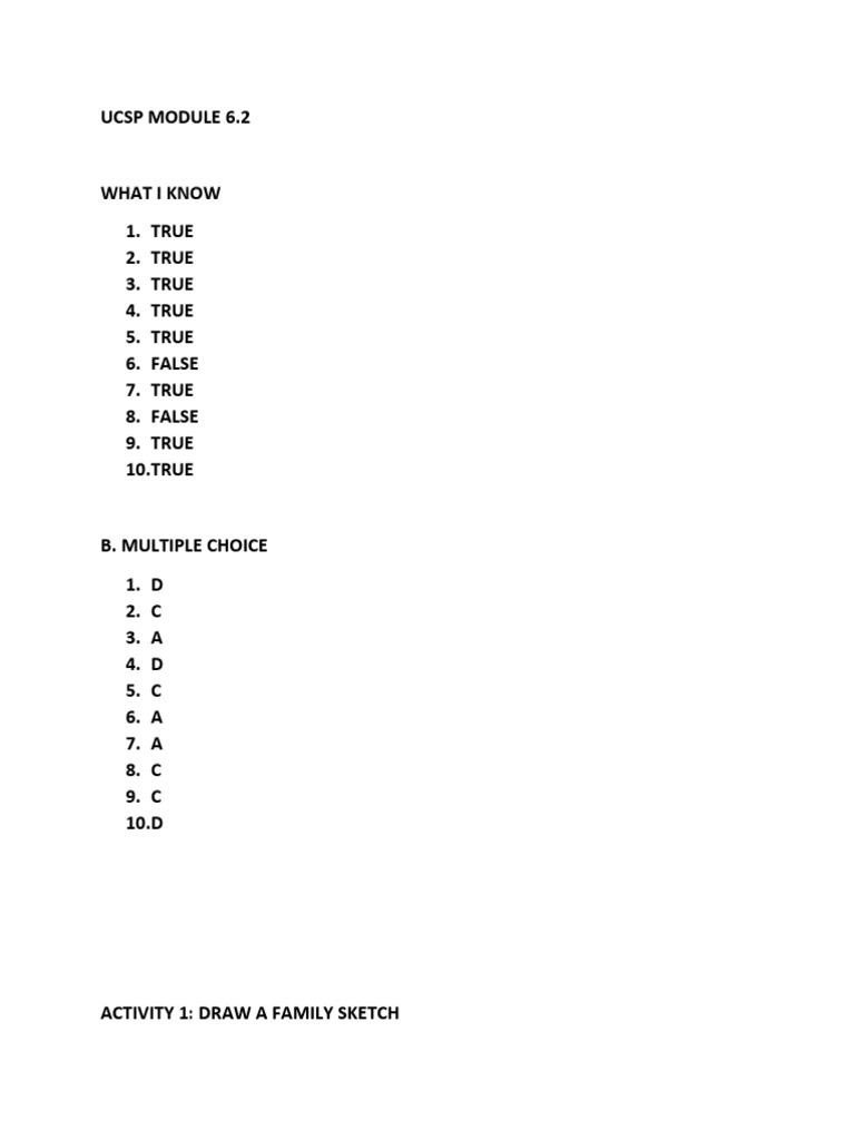 Ucsp Module 6.2 | PDF | Family | Kinship