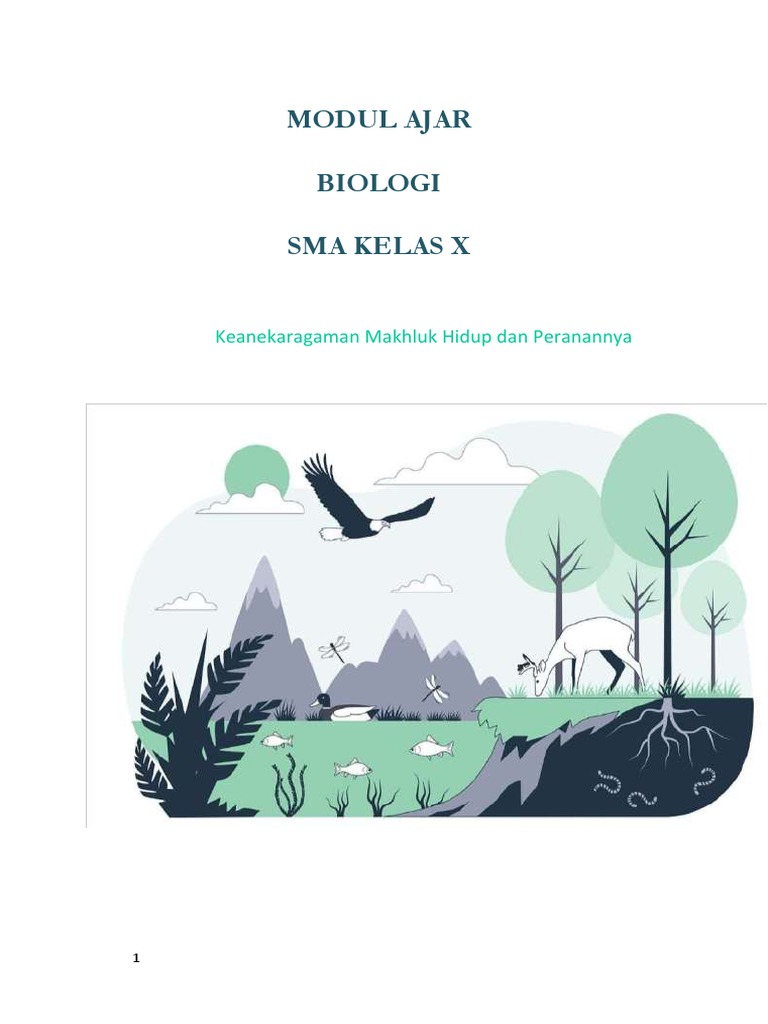 Modul Ajar Kelas X Keanekaragaman Hayati | PDF | Seni & Disiplin Bahasa | Sains & Matematika