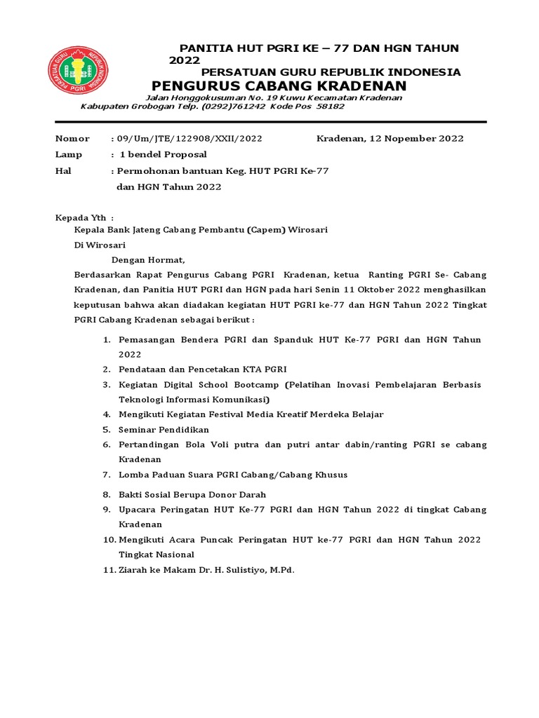 Proposal Ke BPD | PDF