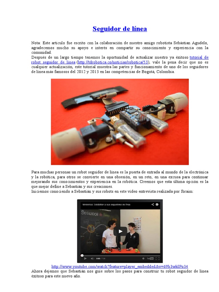 Seguidor de Línea | PDF | Arduino | Robot