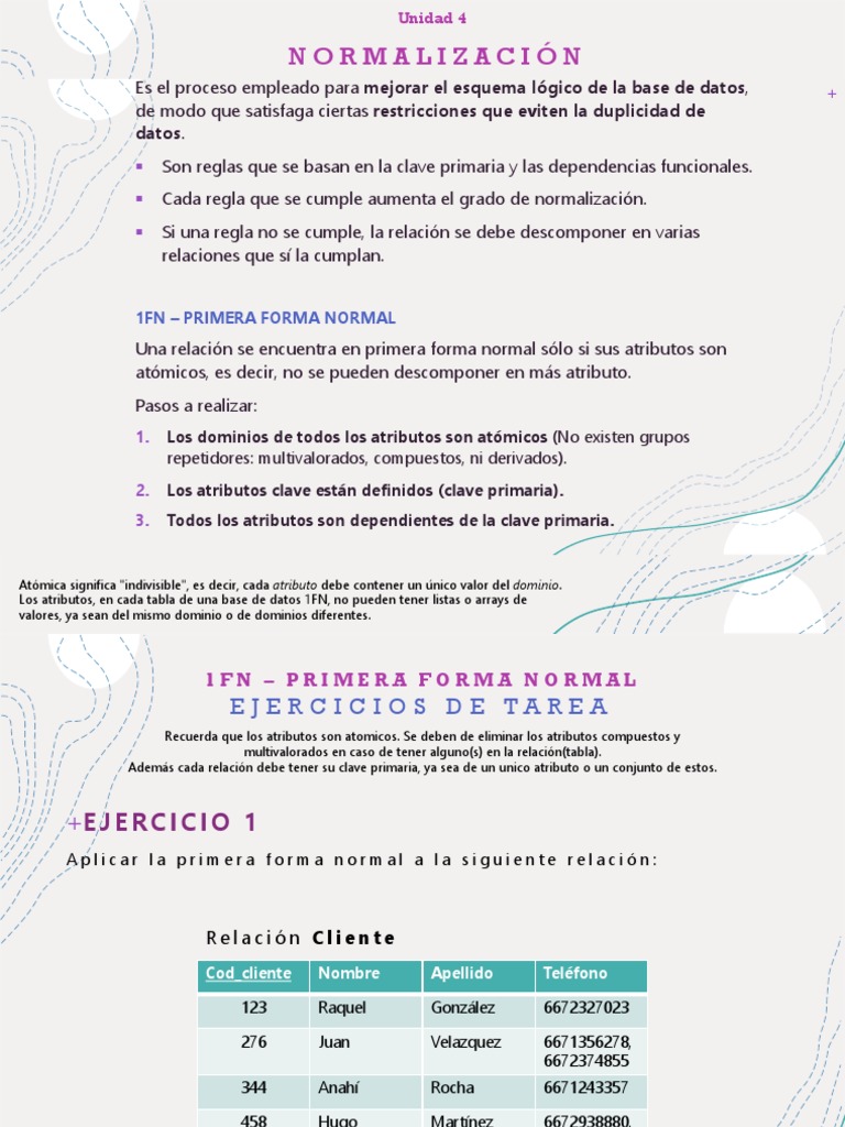 Unidad 4 - Tarea 1FN | PDF | Ciencias de la Computación | Informática