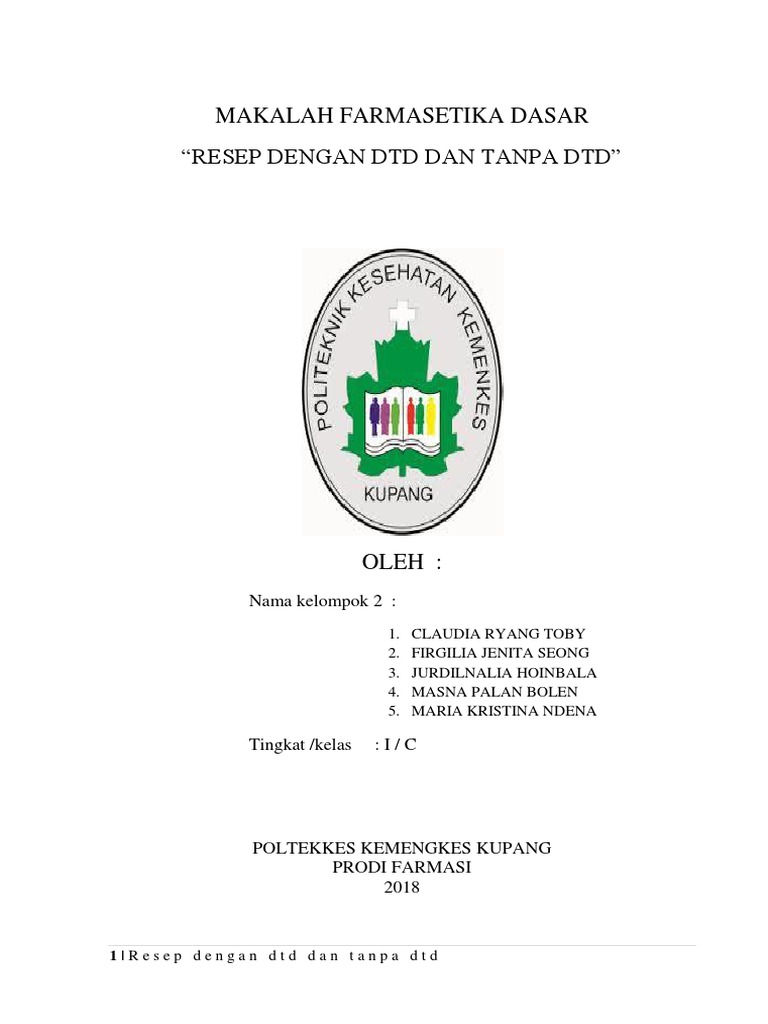 Toaz - Info Resep DTD Dan Tanpa DTD PR | PDF