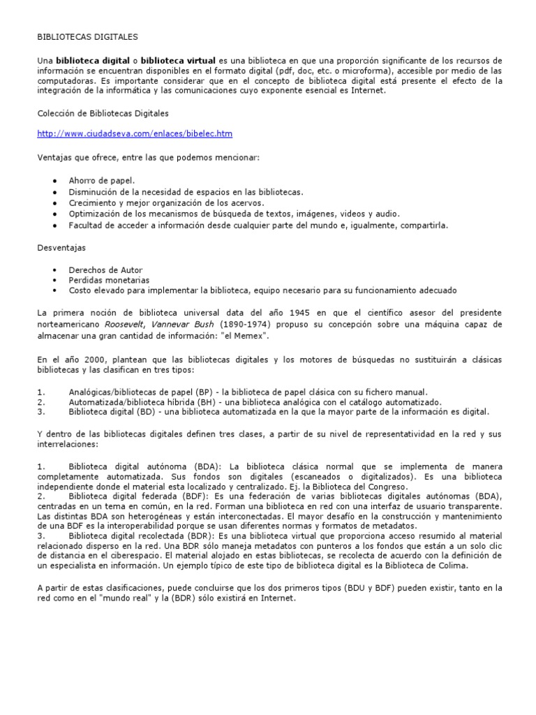 Bibliotecas Digitales | PDF | Libreria digital | Biblioteca (informática)