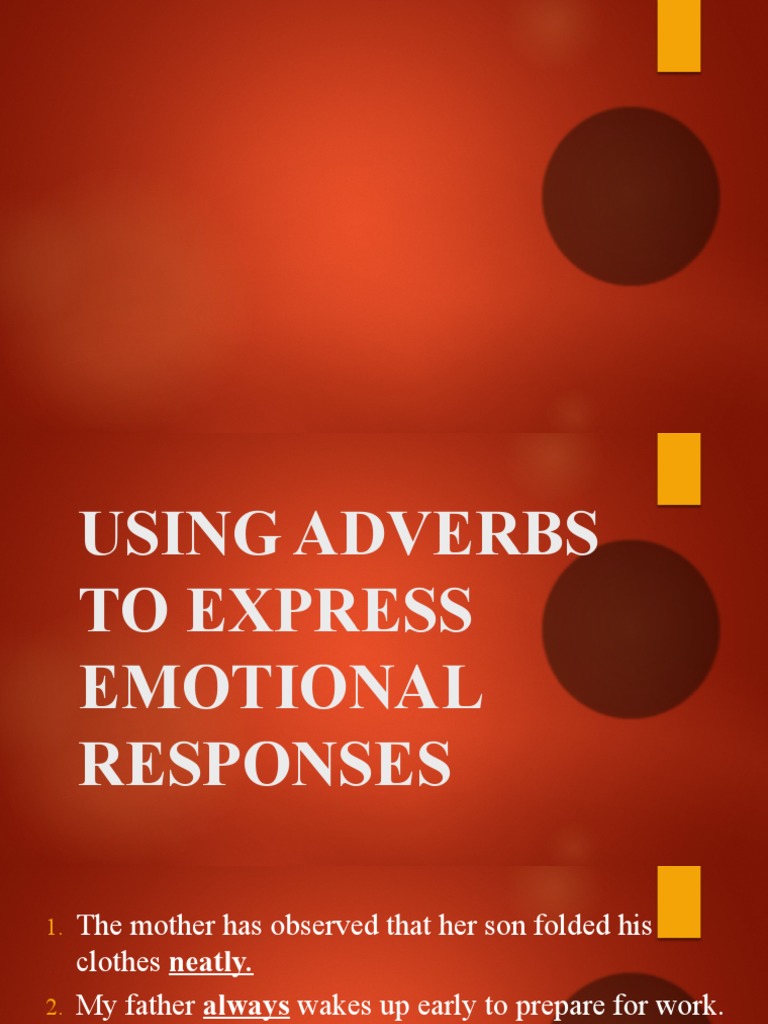 Using Adverbs To Express Emotional Responses | PDF