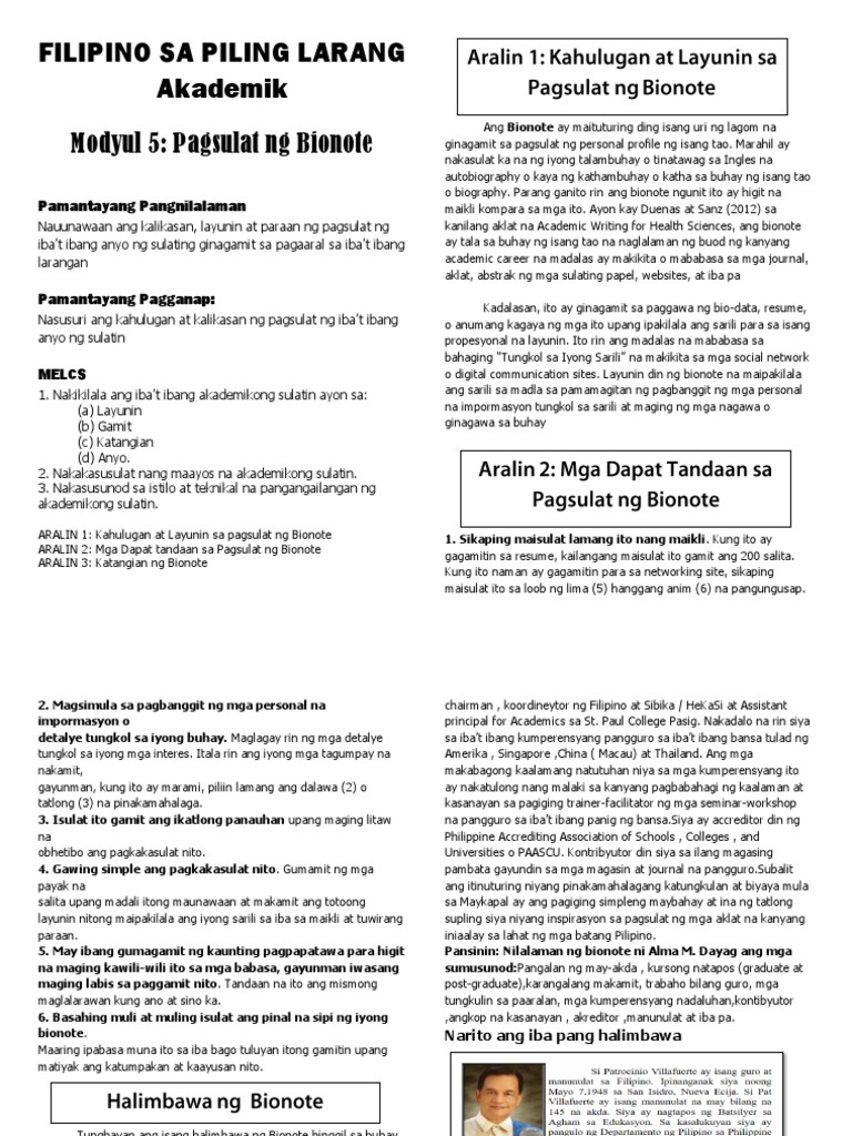 M4 FPL Bionote | PDF