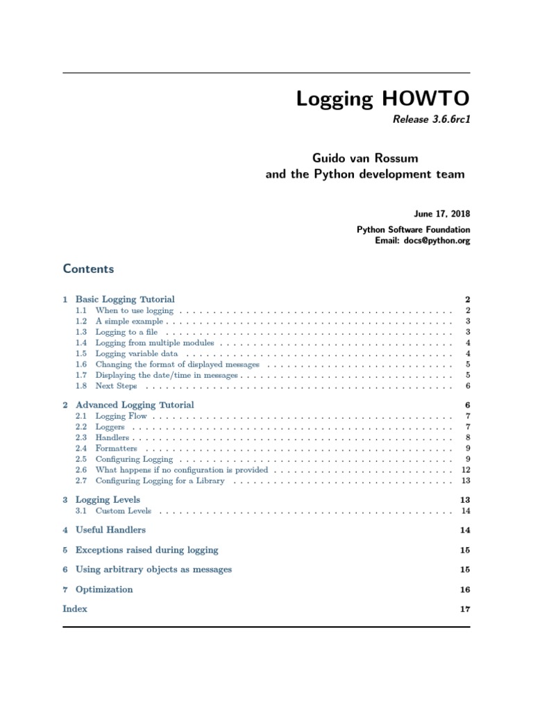 Howto Logging | PDF | Parameter (Computer Programming) | Method ... Howto Logging | PDF | Parameter (Computer Programming) | Method ...