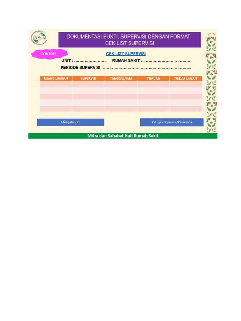 Form Supervisi Dari Dokter Dian | PDF