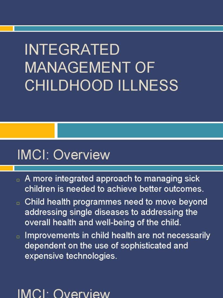 Integrated Management of Childhood Illness | PDF | Diarrhea | Breastfeeding