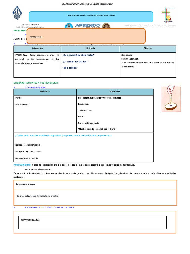 4 FICHA DE INDAGACION SEMANA 17 - Rodriguez Valencia Camila 4f | PDF | Alimentos | Carne