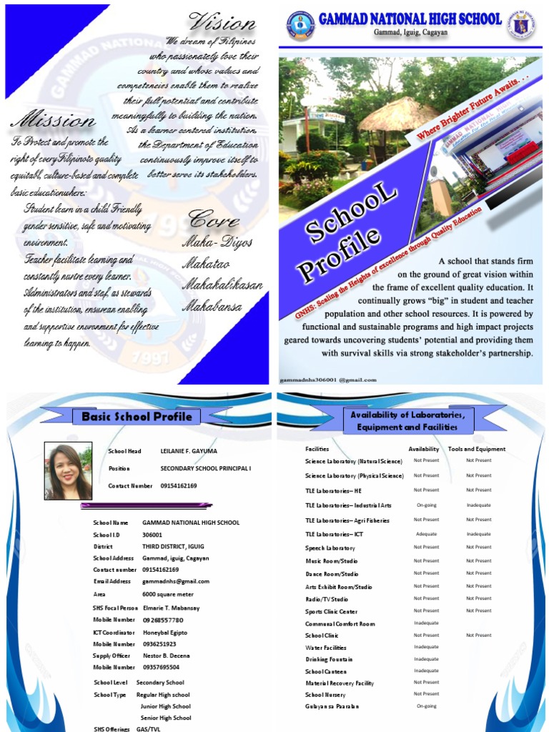 SAMPLE Profile of School | PDF | Science | Educational Stages