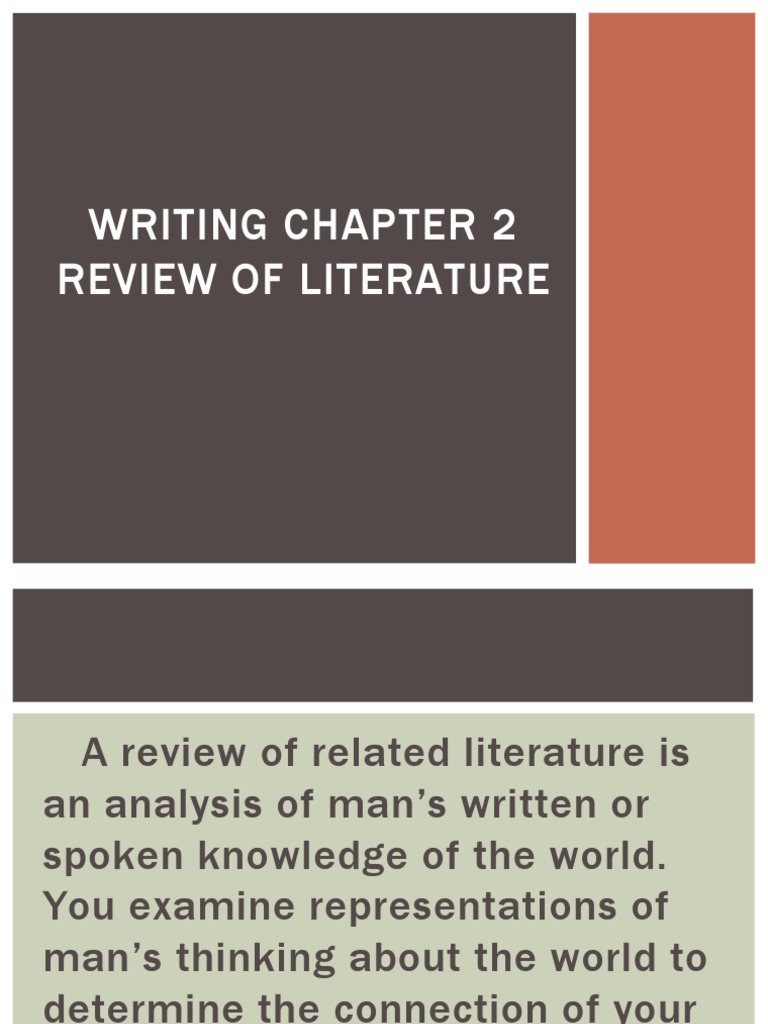 A Comprehensive Guide to Writing Chapter 2: Review of Literature | PDF ...