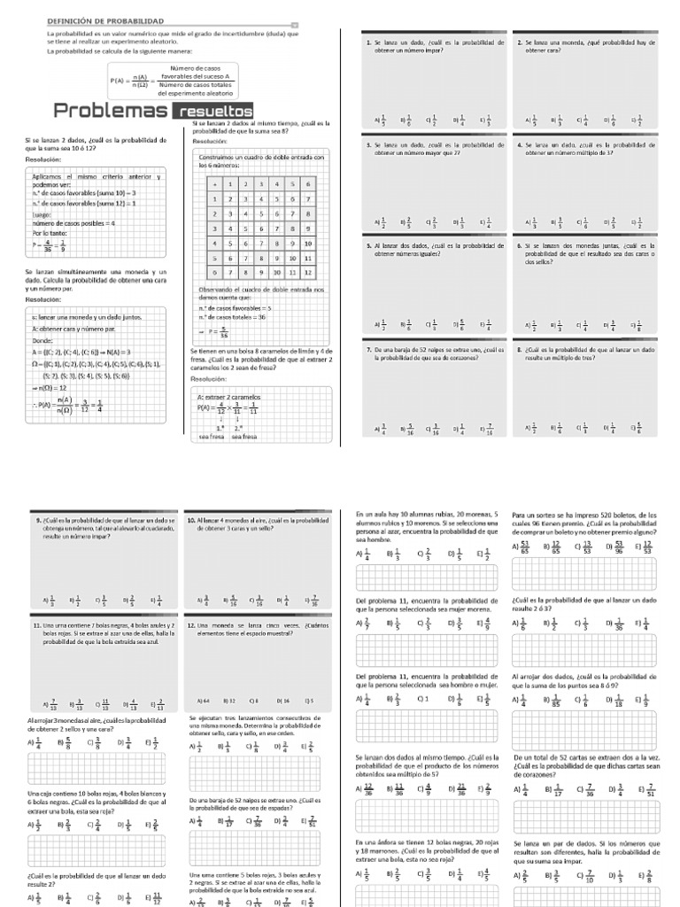 Ficha 3 - Probabilidades | PDF
