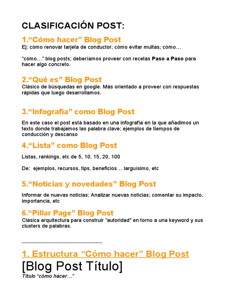 Tipos de Post | Descargar gratis PDF | Comunicación