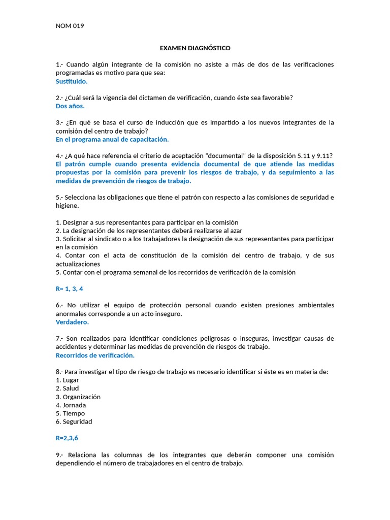 Norma Oficial Mexicana NOM-019-STPS-2011, Sistemas para la ...