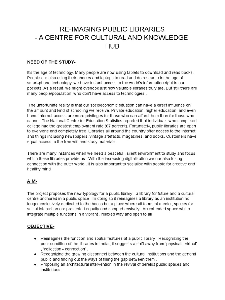 Reimagining Public Libraries as Cultural and Knowledge Hubs for the ...