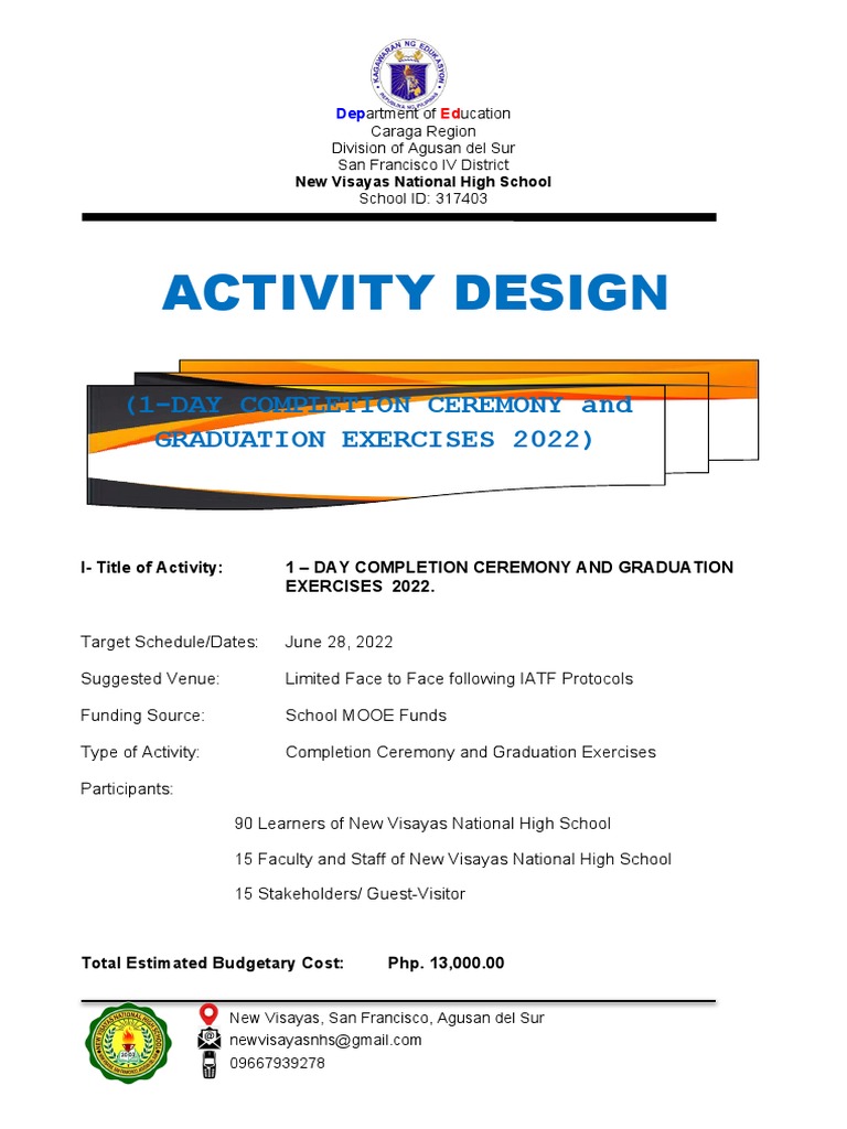 Activity Design Graduation 2022 | PDF | Learning
