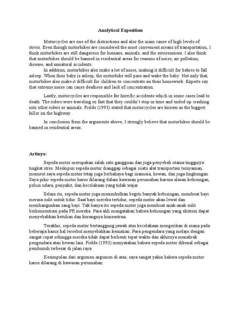 Contoh Analytical Exposition | PDF