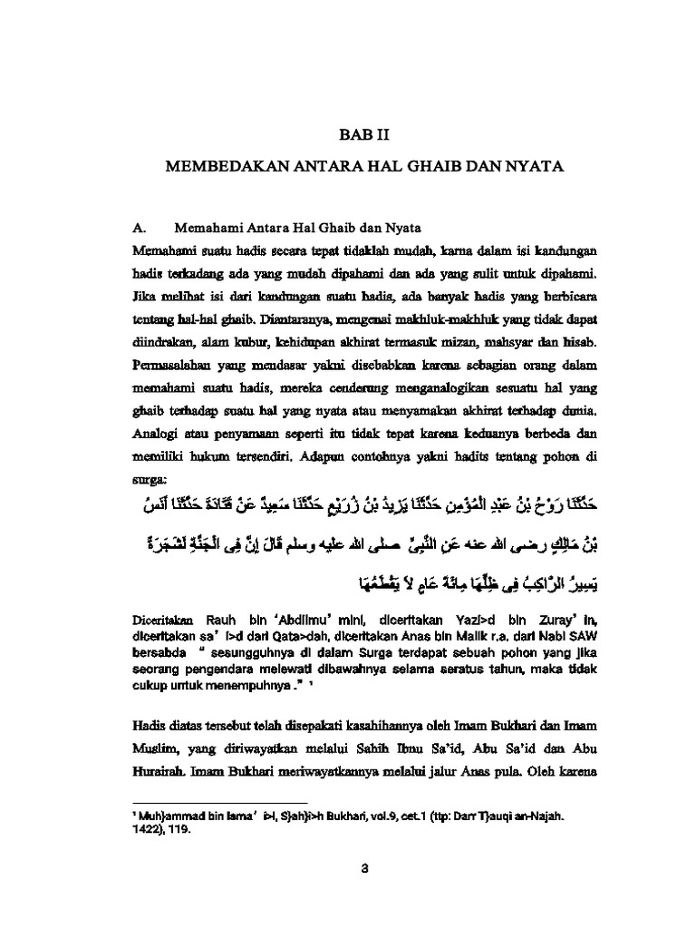 Membedakan Hal Ghaib dan Nyata dalam Hadis | PDF | Agama & Spiritualitas