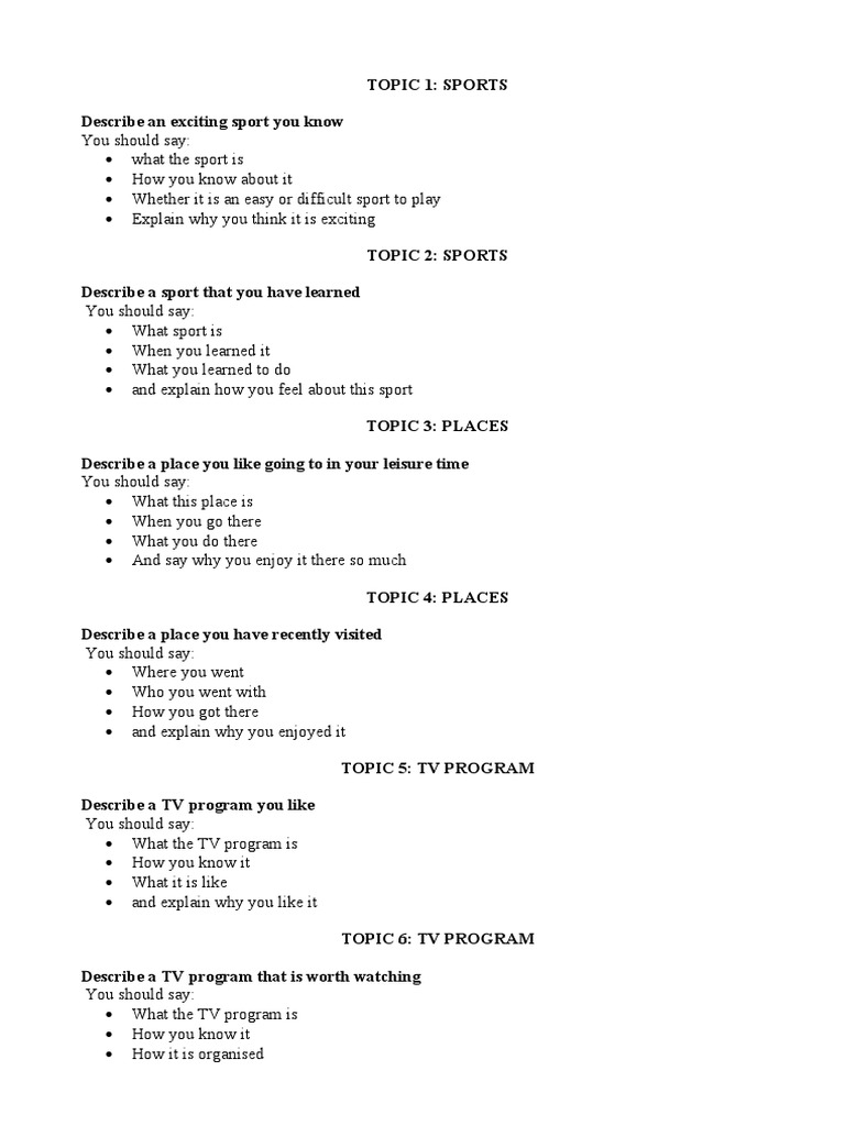 Speaking 2.3 | PDF