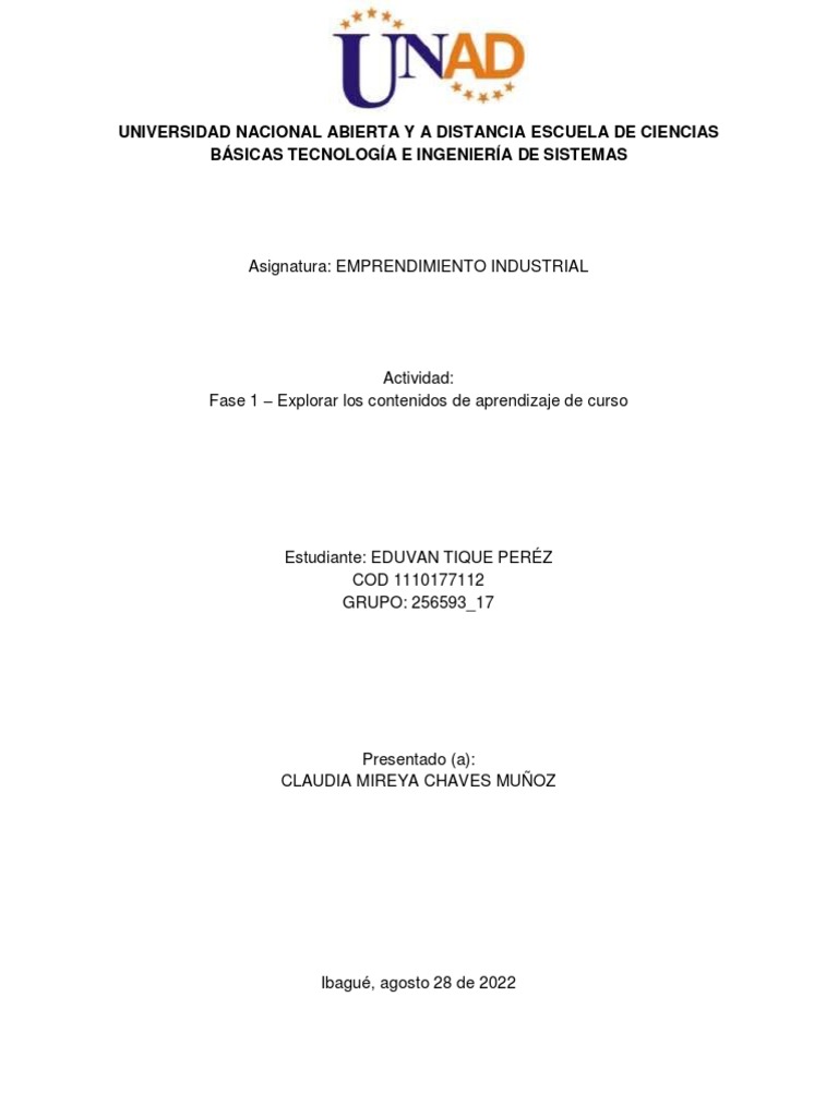 Fase 1 | PDF | Iniciativa empresarial | Economias