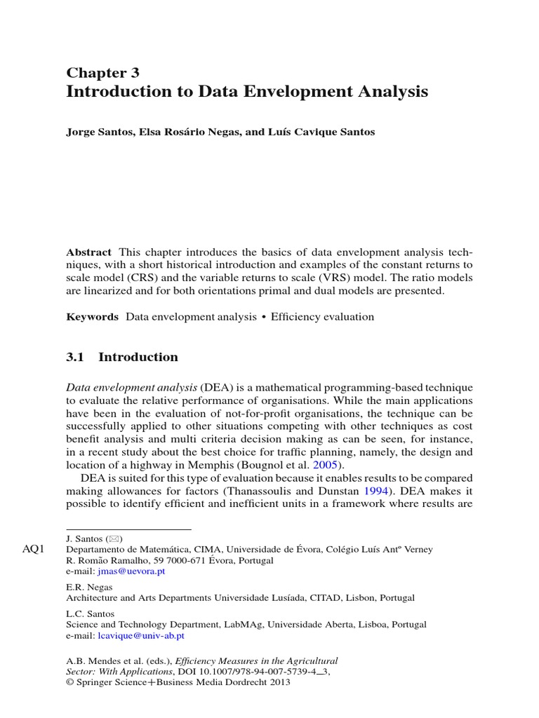 DEA Introduction | PDF | Mathematics