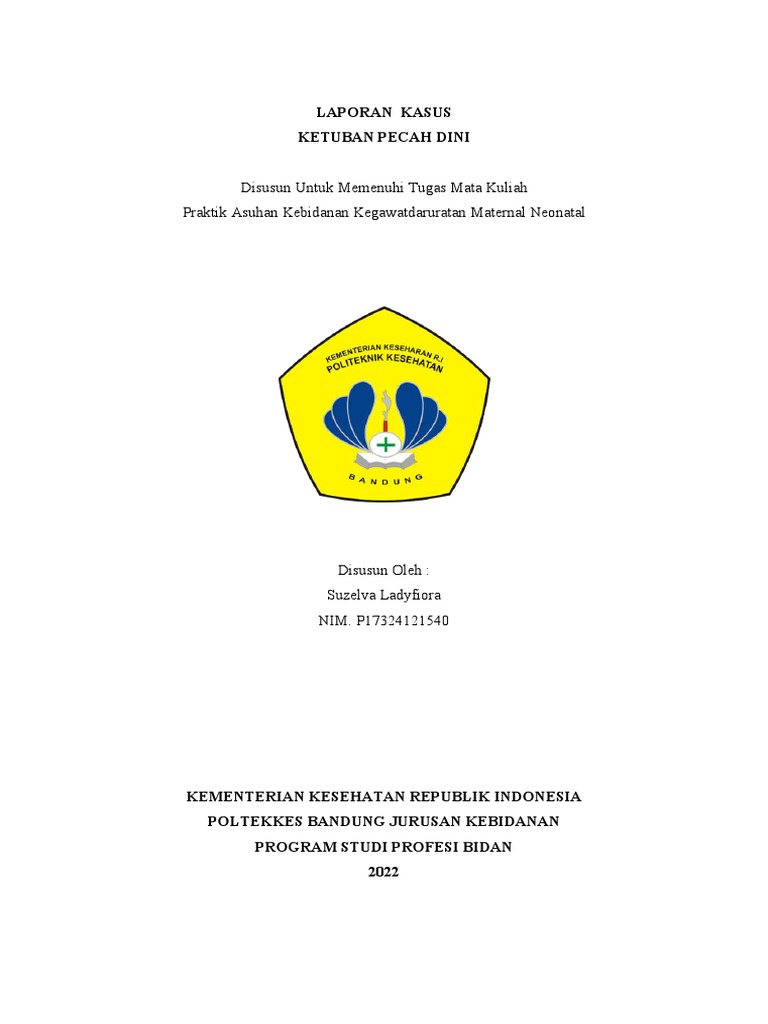 Asuhan Kebidanan pada Ketuban Pecah Dini | PDF | Sains & Matematika