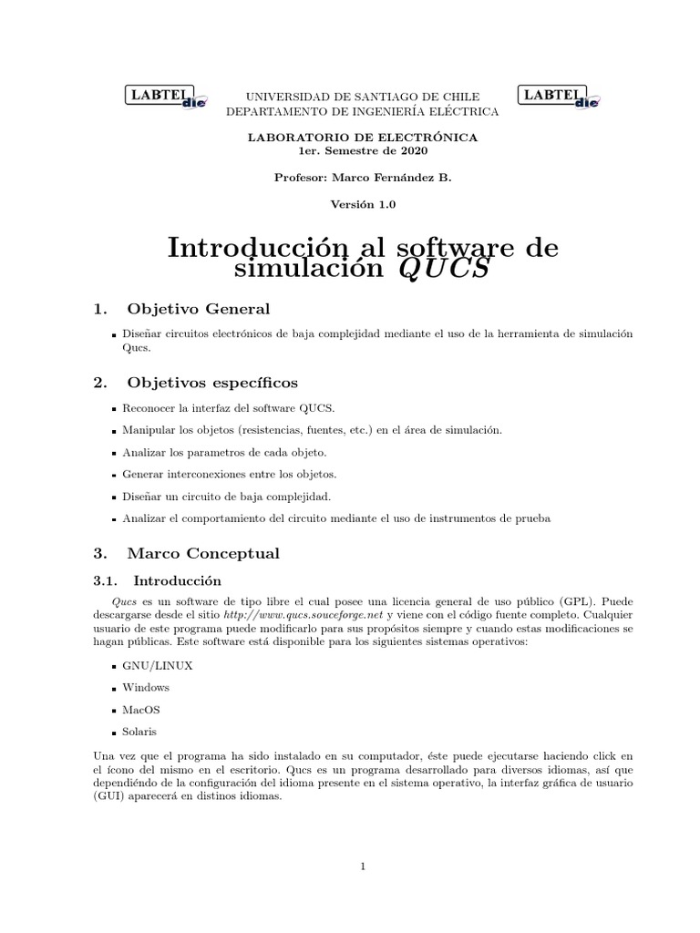 Intro Qucs | PDF | Interfaces gráficas de usuario | Programa de computadora