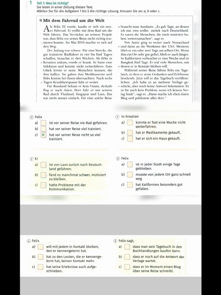 A2 Lesen 100 Mit Lösung | PDF